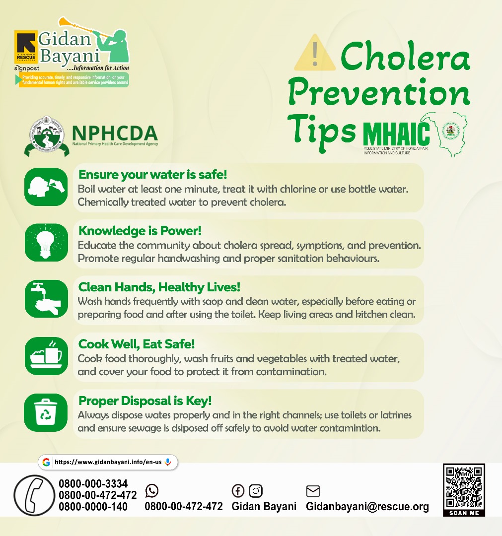 CHOLERA PREVENTION TIPS – Signpost Nigeria